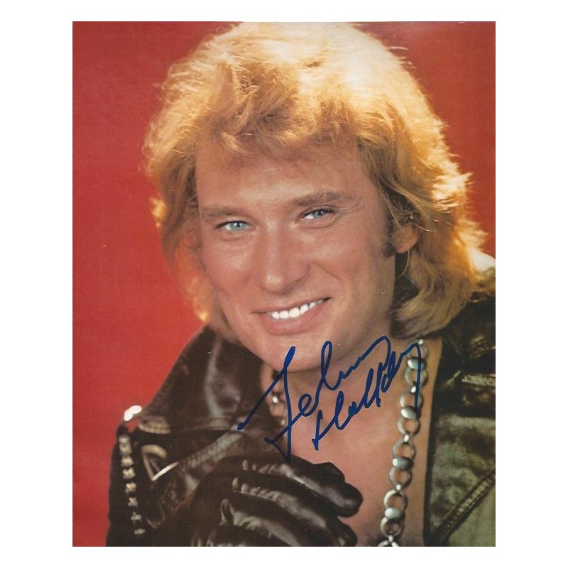 Autographe Johnny HALLYDAY
