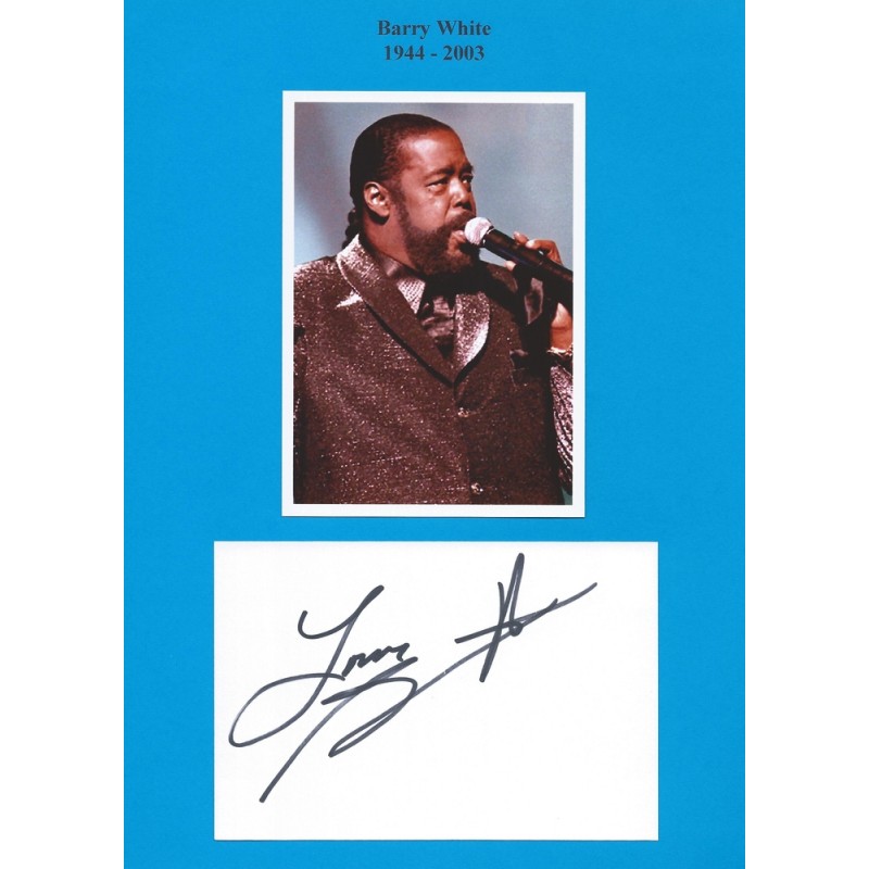 Autographe Barry WHITE