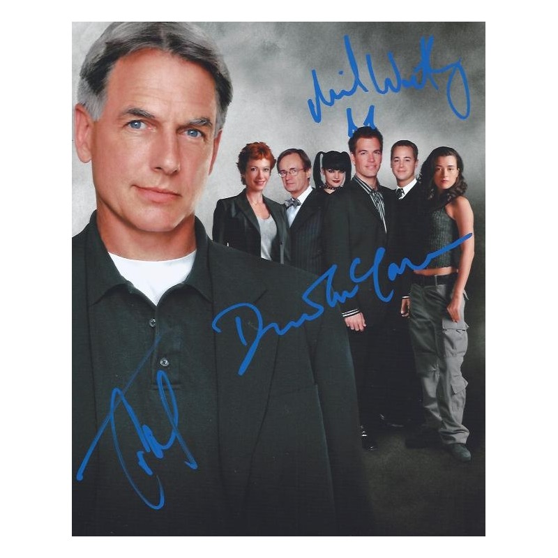 Cote DE PABLO, David MCCALLUM & Michael WEATHERLY - NCIS Autograph