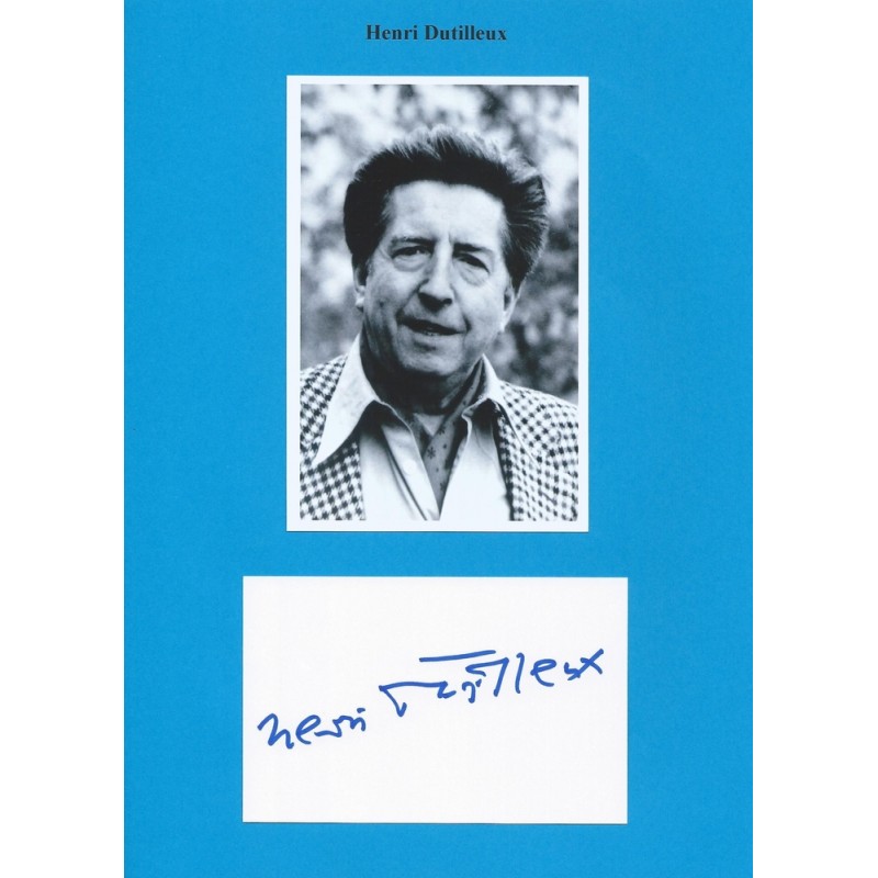 Henri DUTILLEUX Autograph